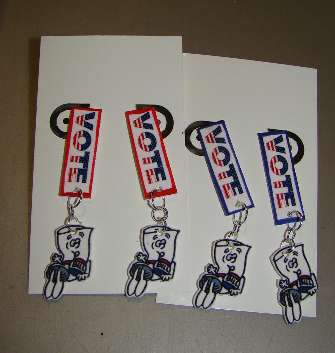 Vote Election Day Bill/ Law Dangle Style Pierced Earrings Promote ...