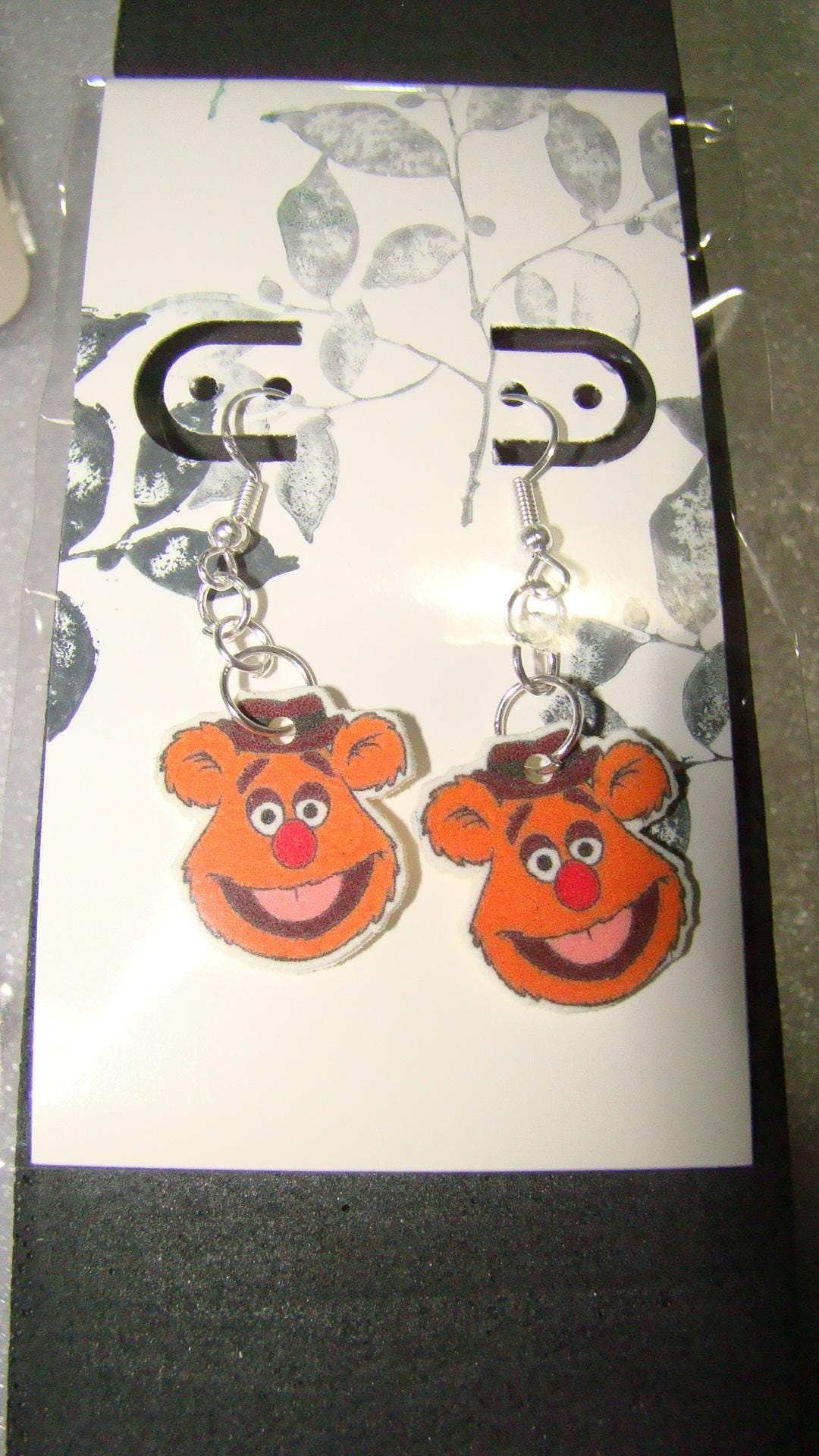 Bear Comic Stand-up Puppet Character Inspired Dangle Style Pierced ...