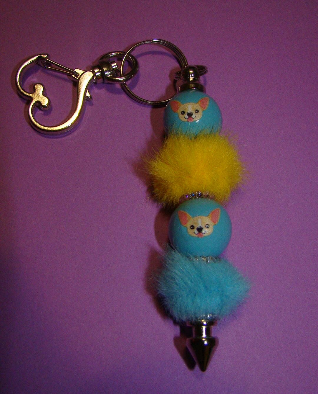 Chihuahua Puppy Dog Beaded Fancy Key Chain - Etsy