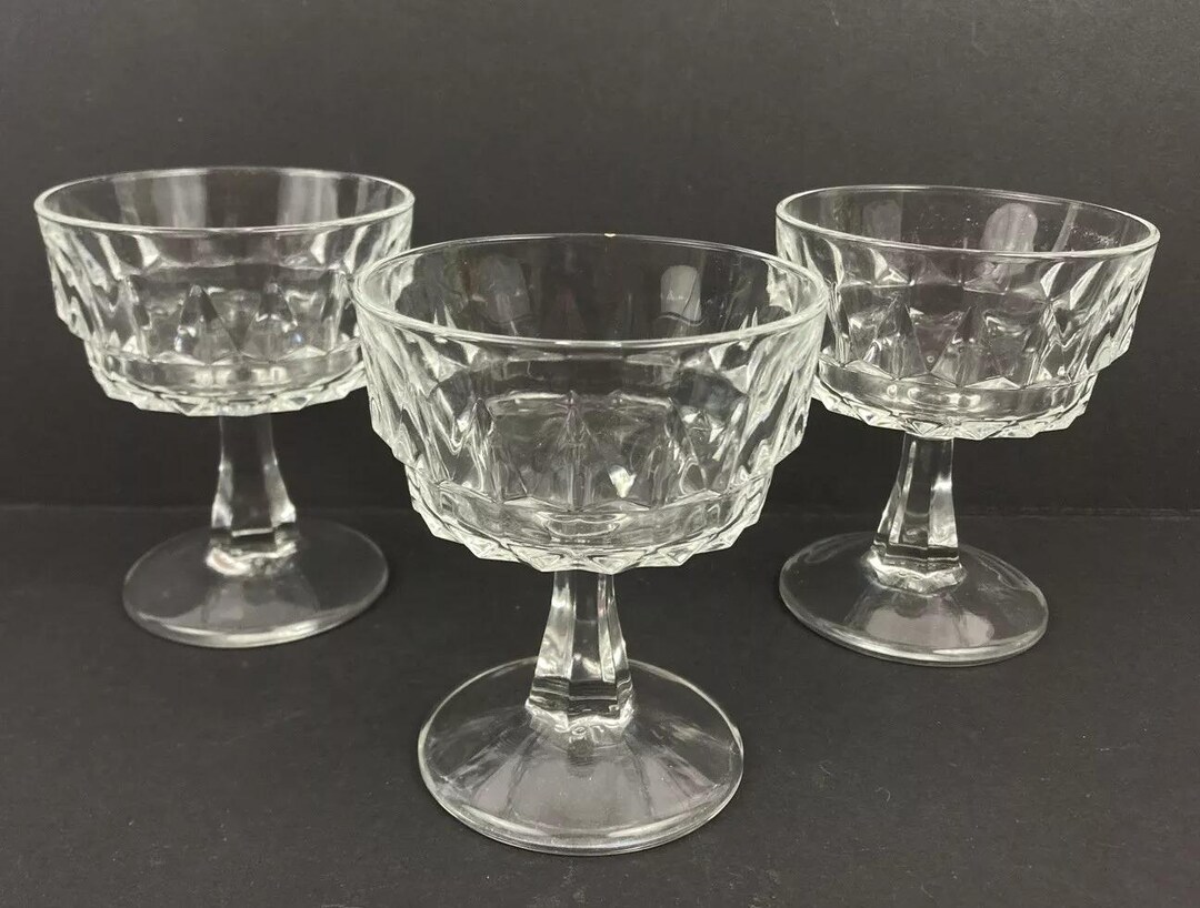 3 Arcoroc Prestige France Artic Pattern Sherbet Champagne Glass 6oz - Etsy
