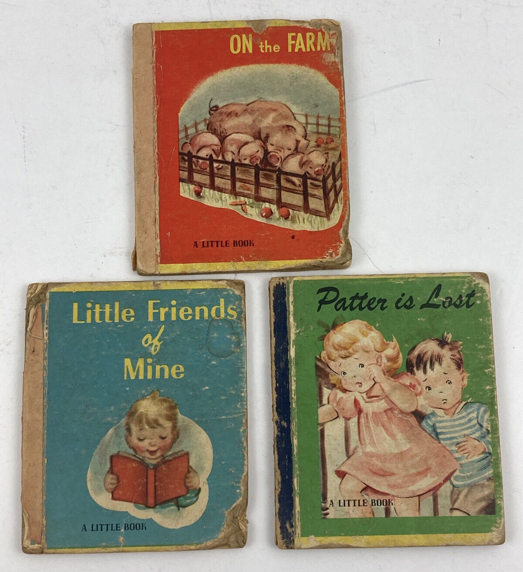 1948 - A Little Book 4"x3" on the Farm, Little Friends of Mine, Patter ...