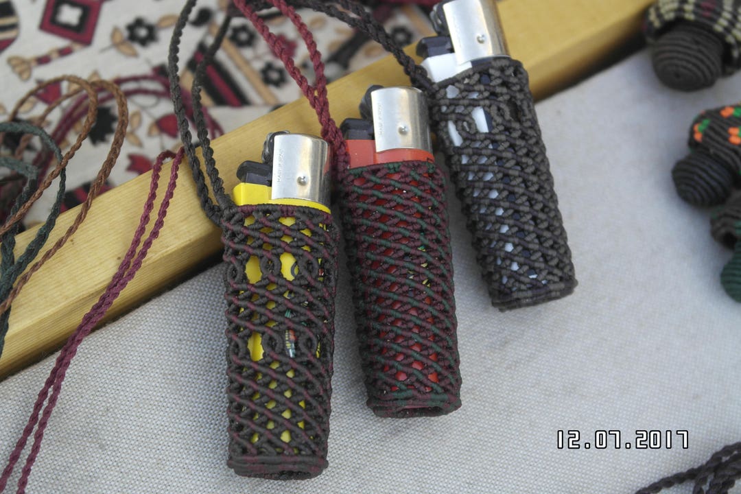 Macrame Lighter Necklace for Clipper Lighters - Etsy