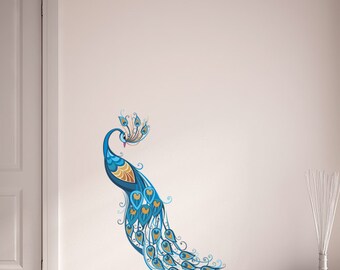 Peacock Wall Decal - Etsy