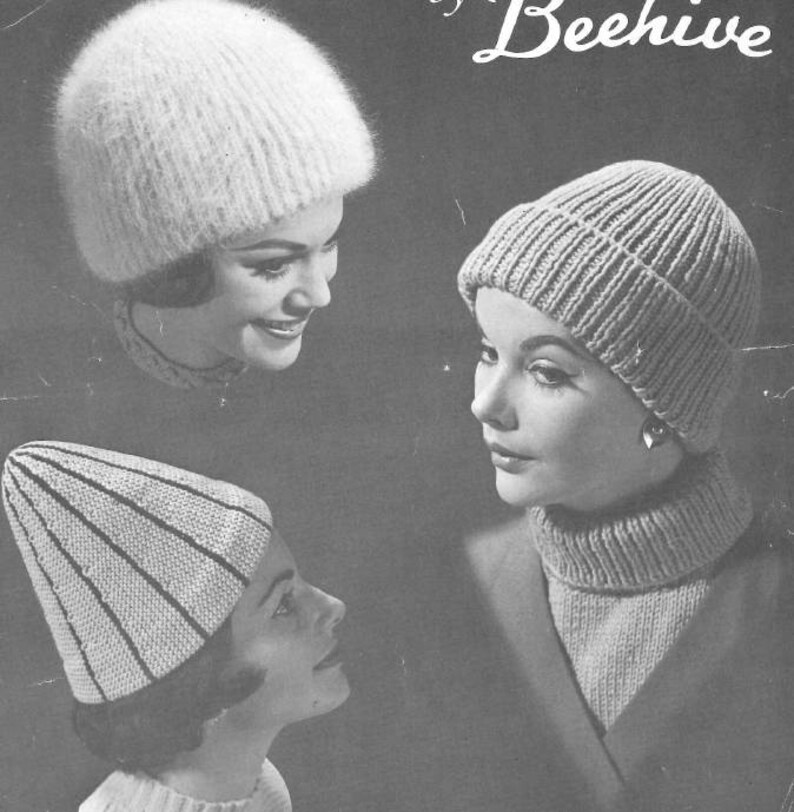 Vintage Knitted Women's Hat Patterns PDF / 8 Hat Patterns - Etsy