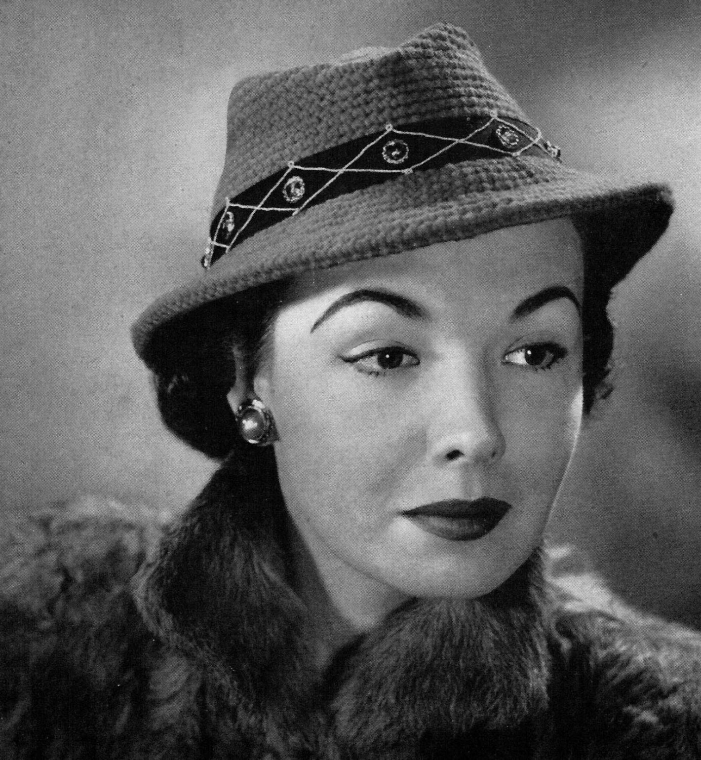 Woman's Fedora Hat Crochet Pattern PDF Instant Download / Vintage ...