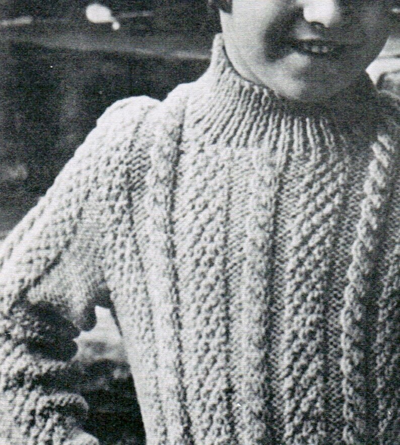 Children's Arran Pullover Knitting Pattern PDF / Sizes 4 6 8 10 ...