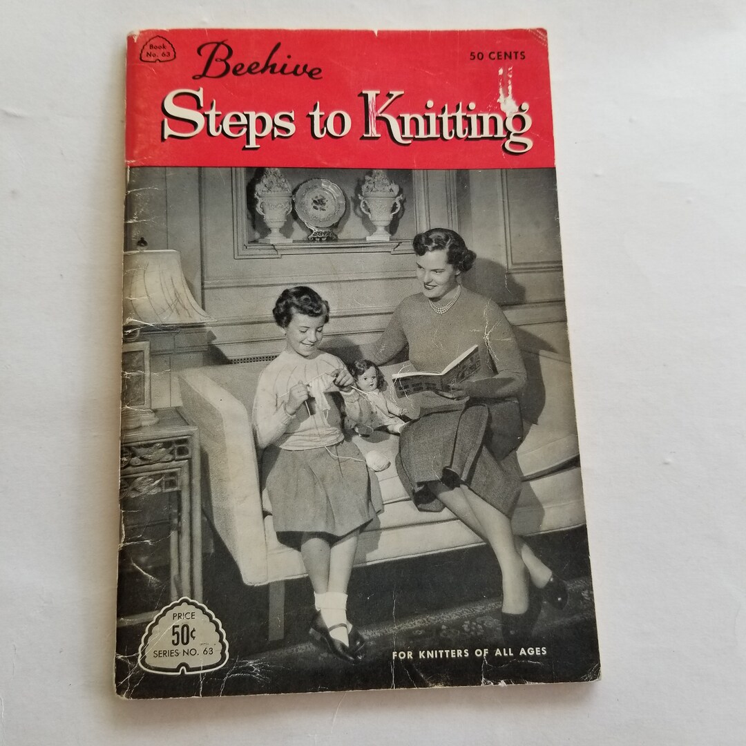 Beehive Steps to Knitting / Beehive Book 63 / Learn to Knit - Etsy