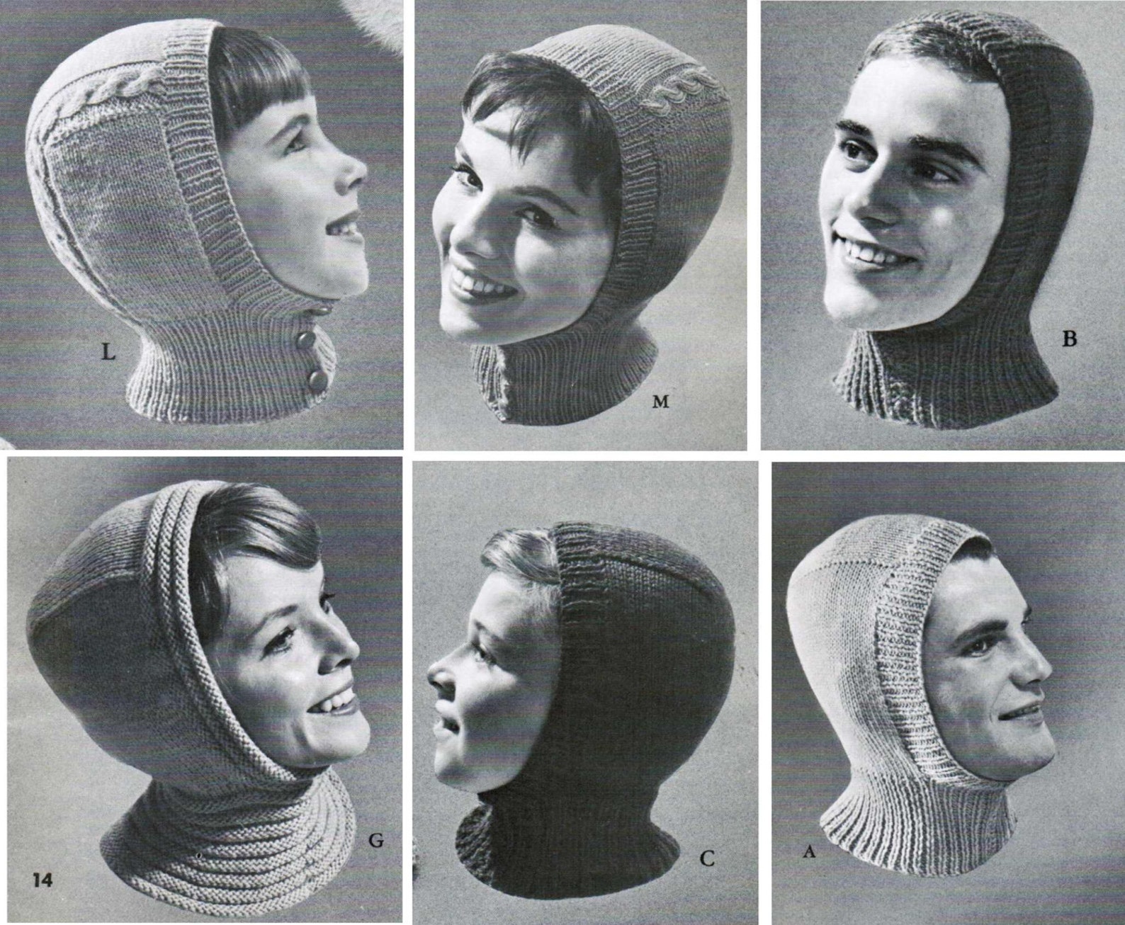Knitted Helmet Hat Patterns for the Whole Family set of 3 / - Etsy