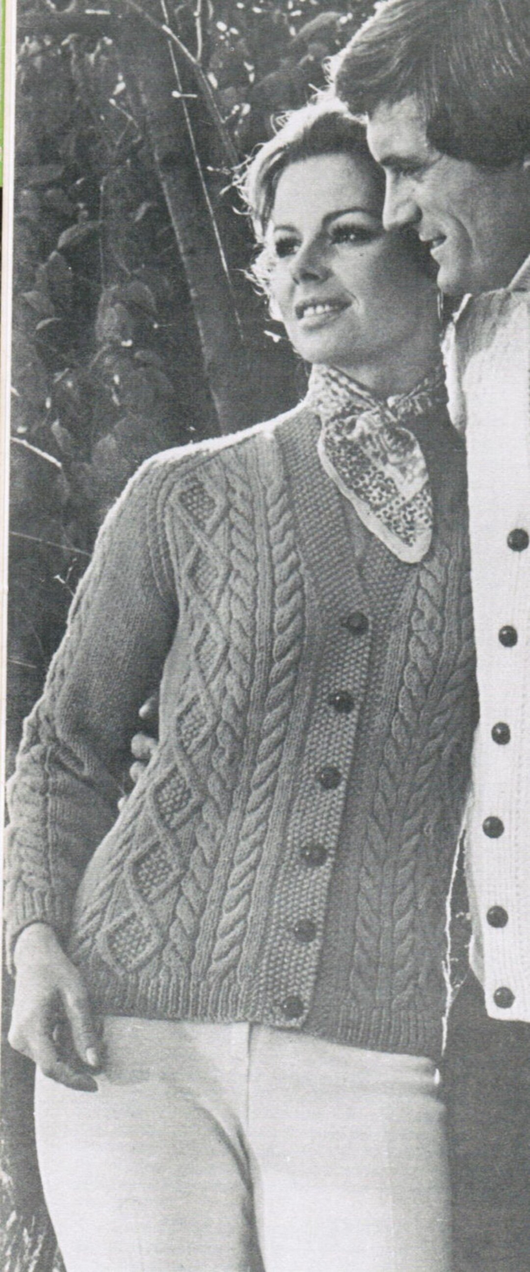 Arran Women's Cardigan Pattern Knitting PDF / Sizes 12 14 16 / Button ...