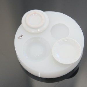 Plate Small Mold Flat Front and Back-mold-dollhouse Miniatures-polymer ...