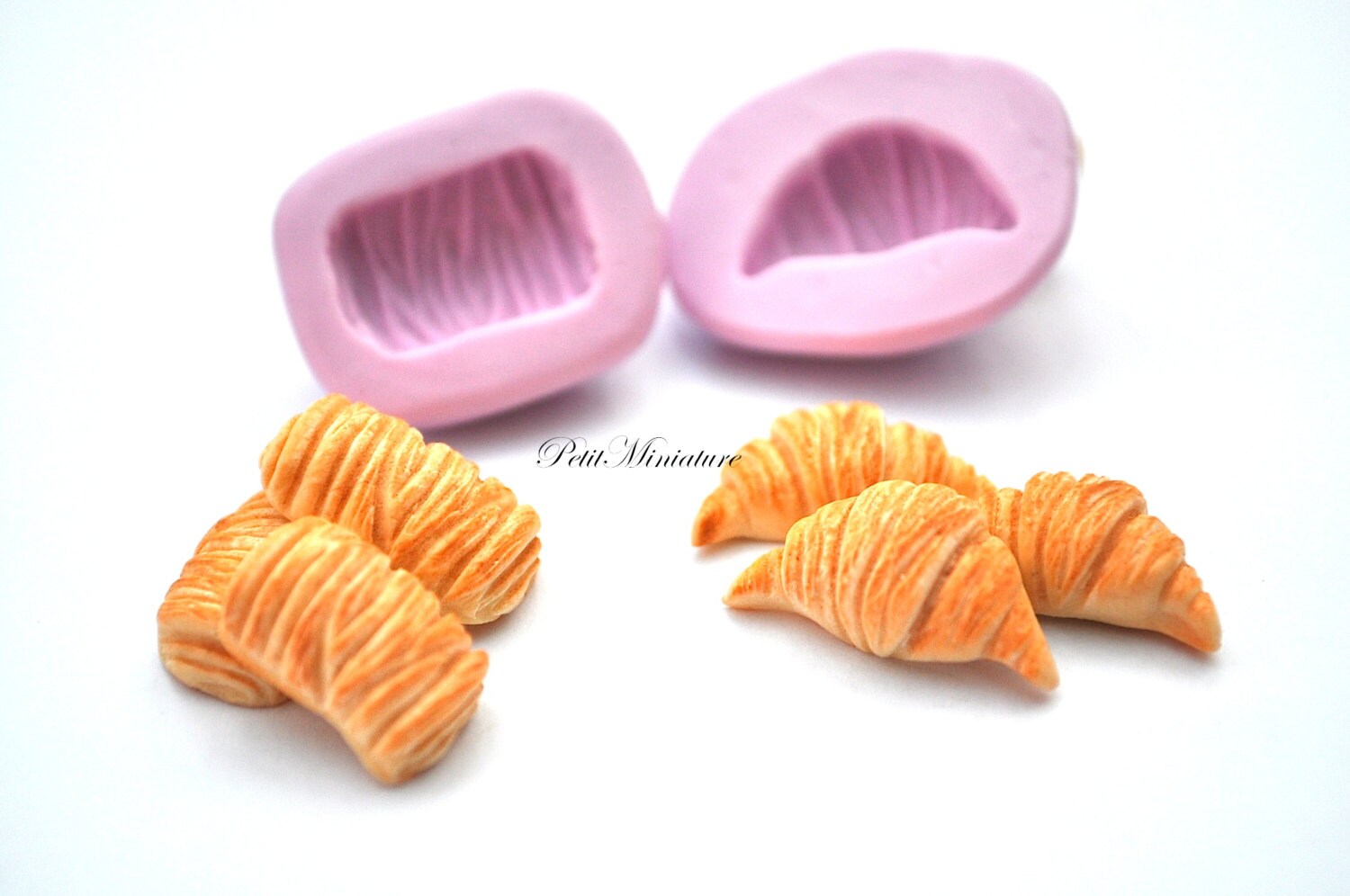 BREAD MOLD fimo ST055 croissant bakery flexible pcs2 silicone | Etsy