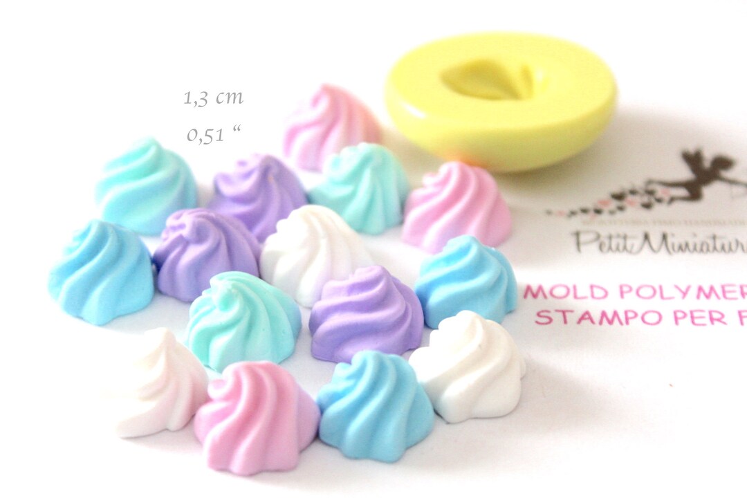 Silicone Mold-whipped Cream-fimo-dollhouse Miniature-polymer Clay Mold ...