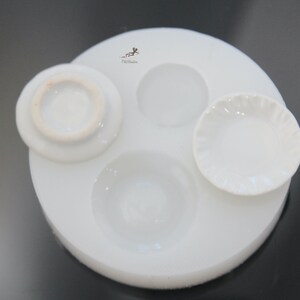 Plate Small Mold Flat Front and Back-mold-dollhouse Miniatures-polymer ...