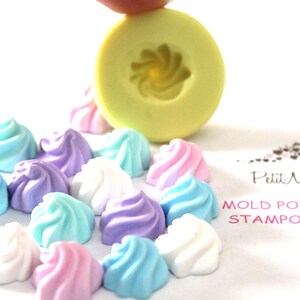Silicone Mold-whipped Cream-fimo-dollhouse Miniature-polymer Clay Mold ...