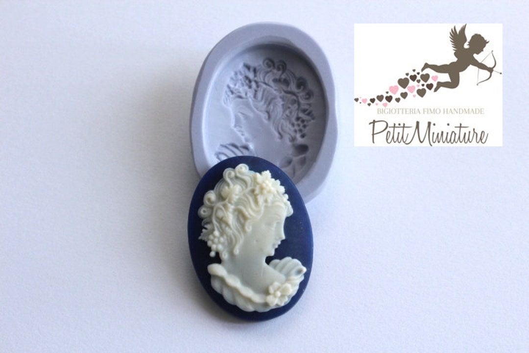 Silicone Mold-cameo Woman Mold-fimo-dollhouse Miniatures-polymer Clay ...