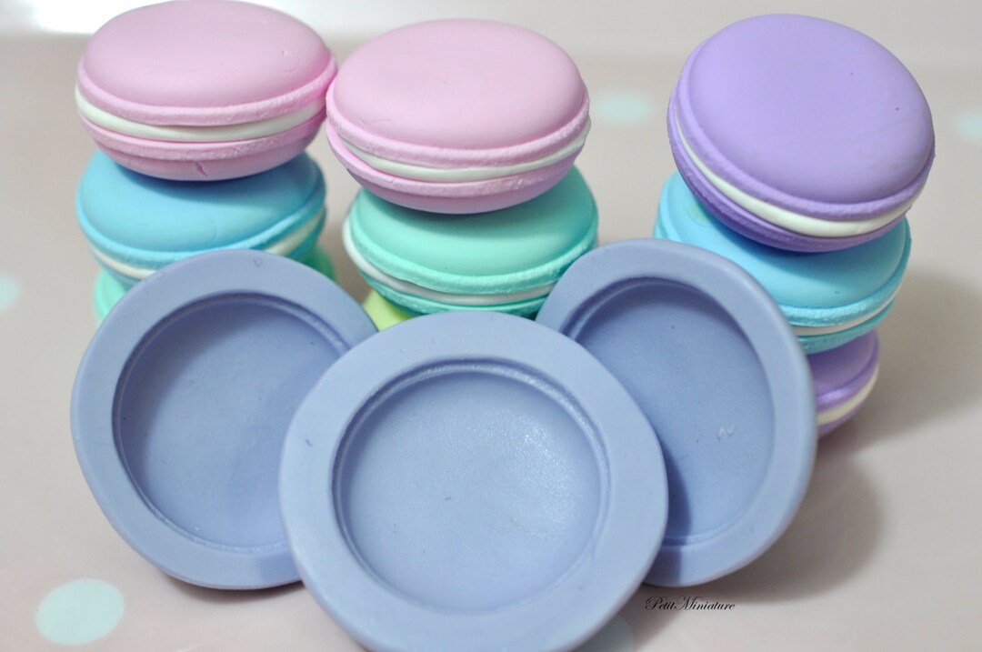 Silicone Mold-macaron Mold-fimo-dollhouse Miniature-polymer Clay Mold ...