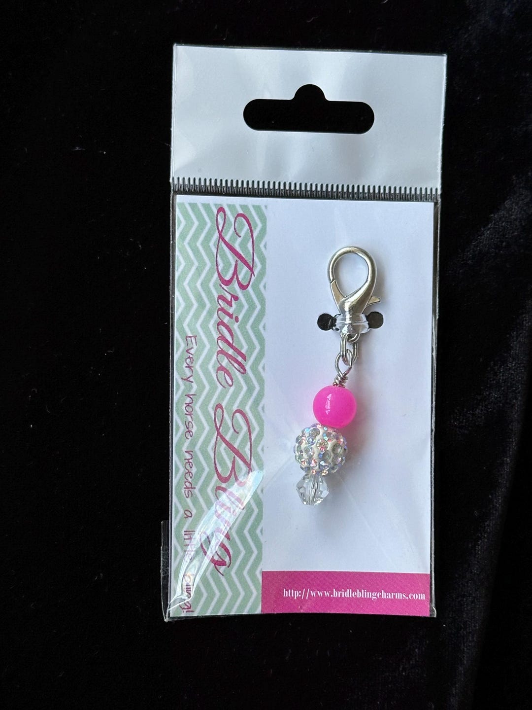 Pearl Rhinestone Bridle Charm. Pearl Bridle Charm. Hot Pink Bridle ...