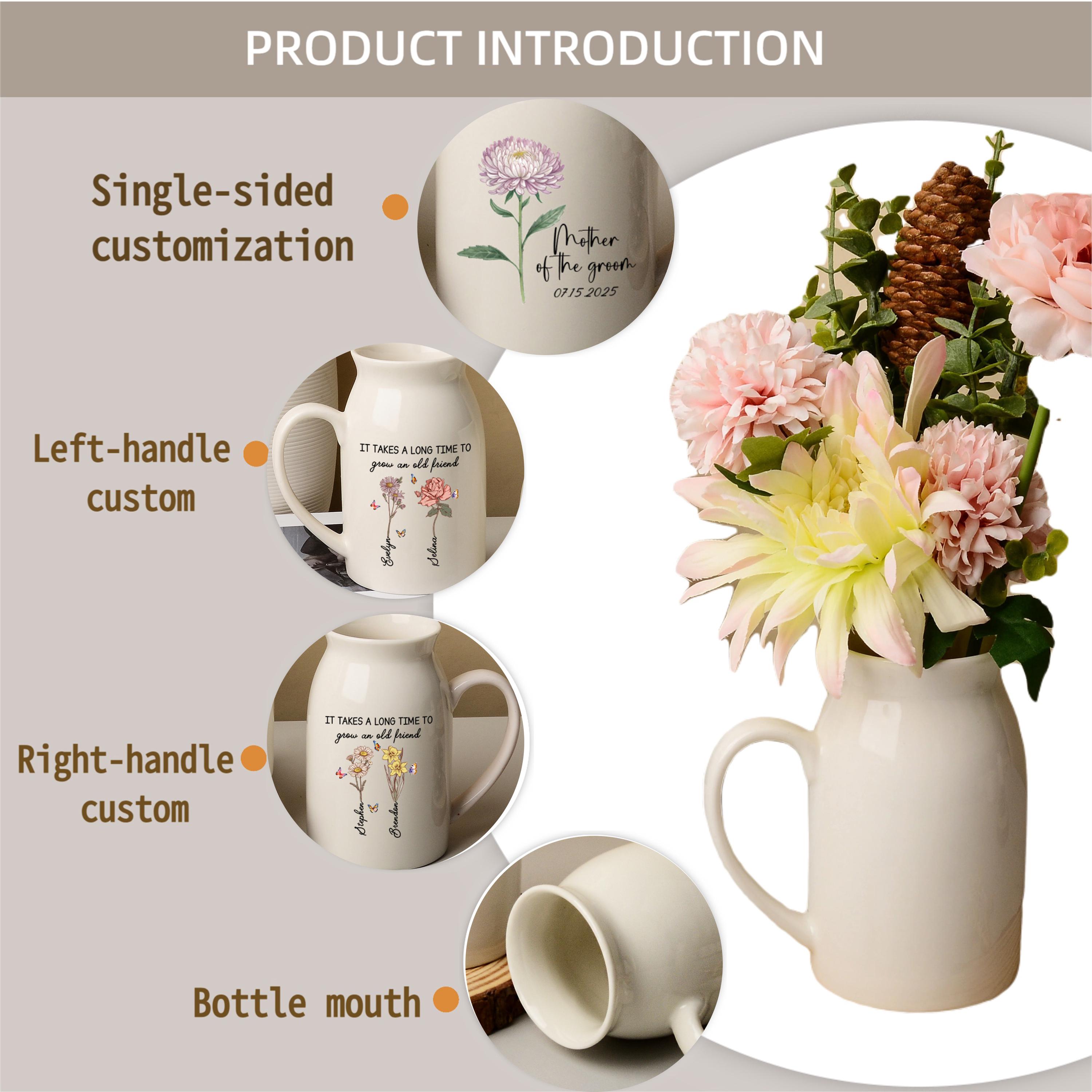 Personalized Birth Flower Vase,zodiac Constellation Sign Vase,new Home ...