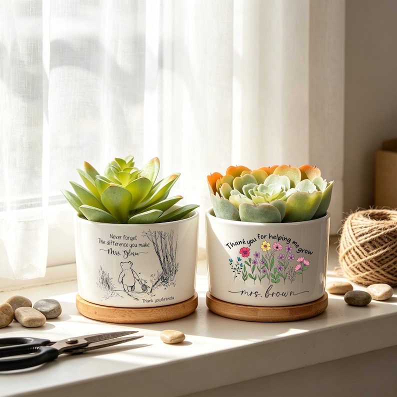 Personalized Flower Pot for Teacher,thank You for Helping Me Grow ...
