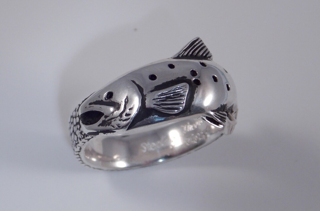 Trout Fish Ring in Silver - Etsy