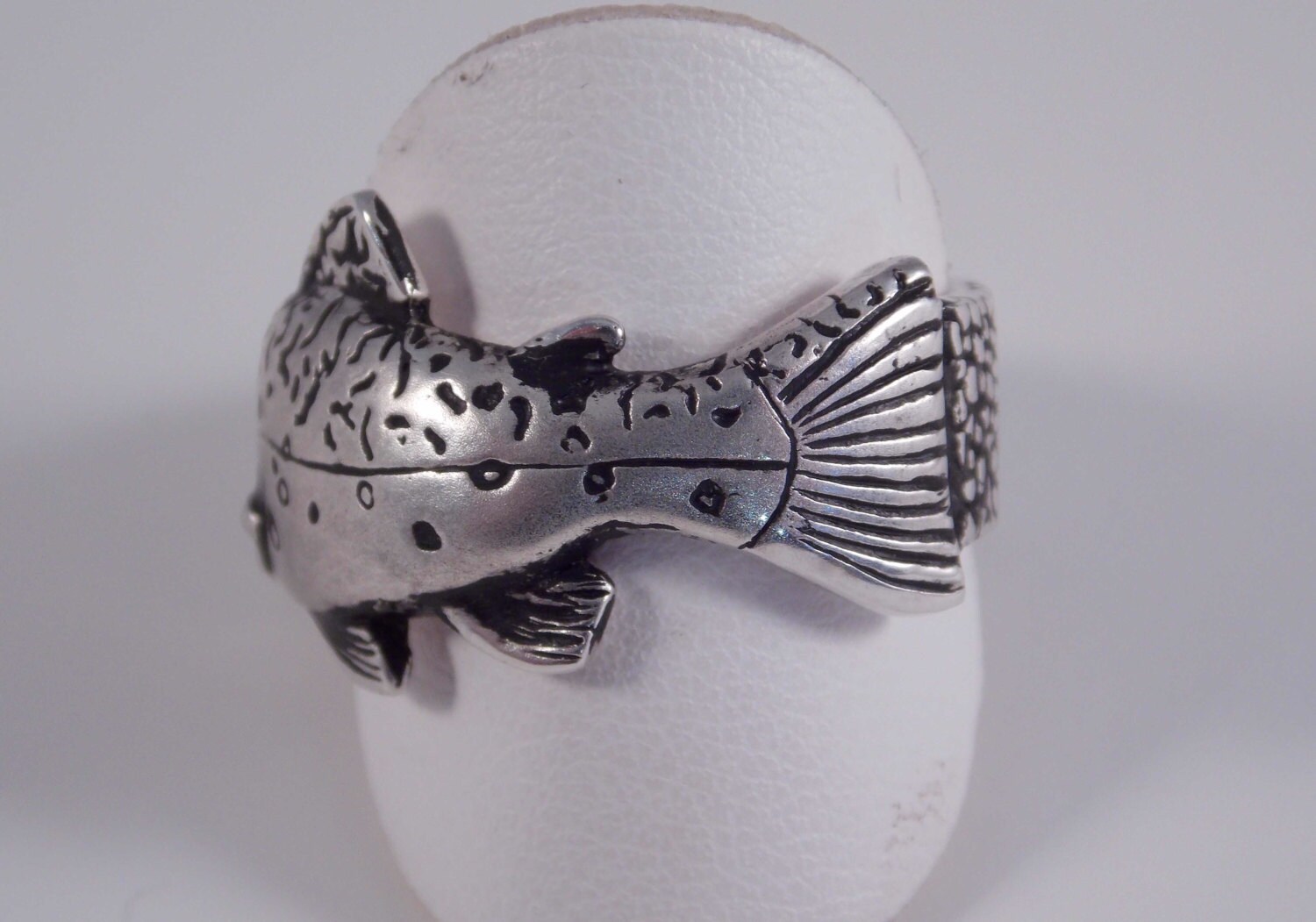 Brook Trout Fish Ring in Silver | Etsy