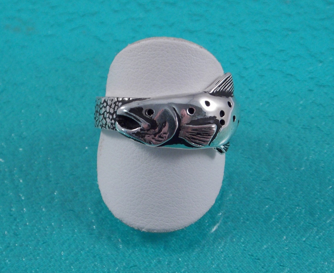 Trout Fish Ring in Silver | Etsy