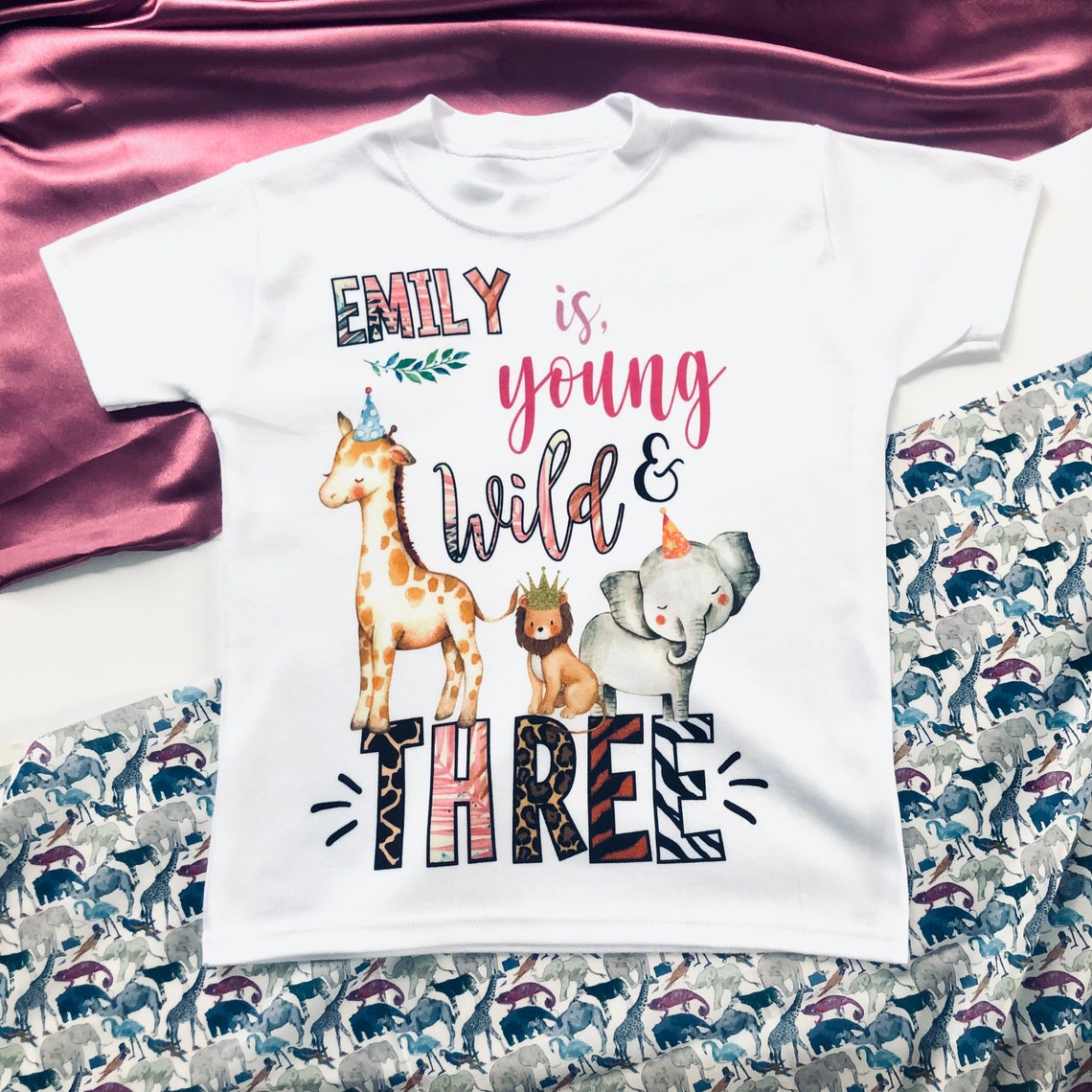 Young Wild and Three Birthday Shirt Safari Birthday Shirt Boys - Etsy UK