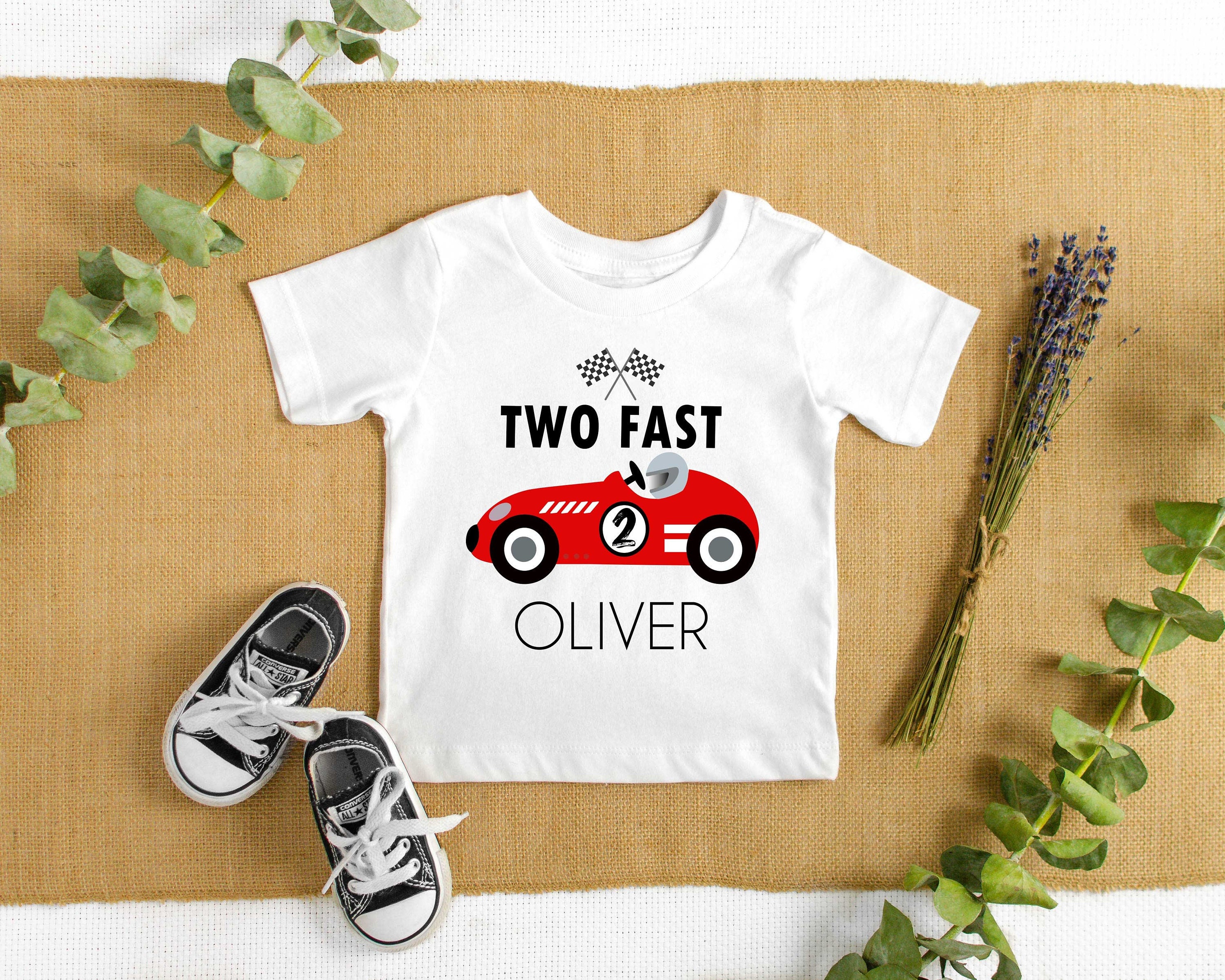 Two Fast Birthday Shirt Vintage Race Car T Shirt 2nd - Etsy