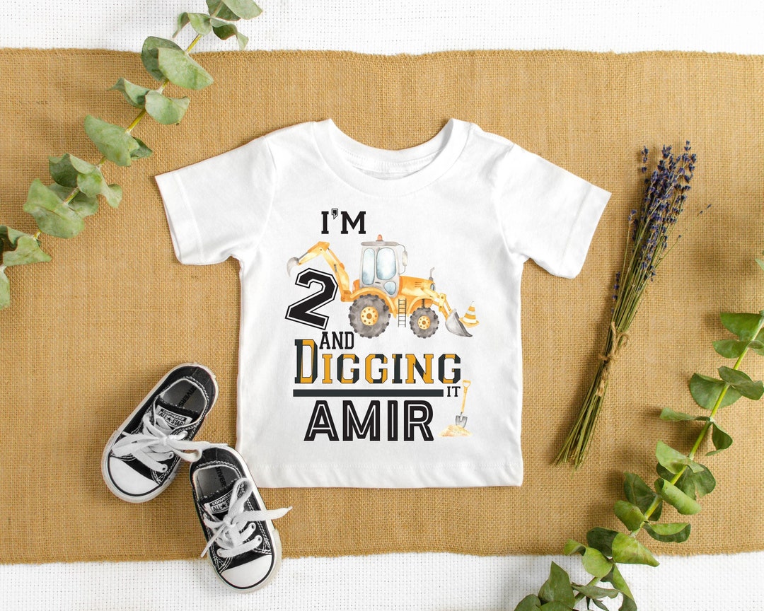 I'm 2 and Digging It, Boy Second Birthday, Birthday Shirt for Boys ...