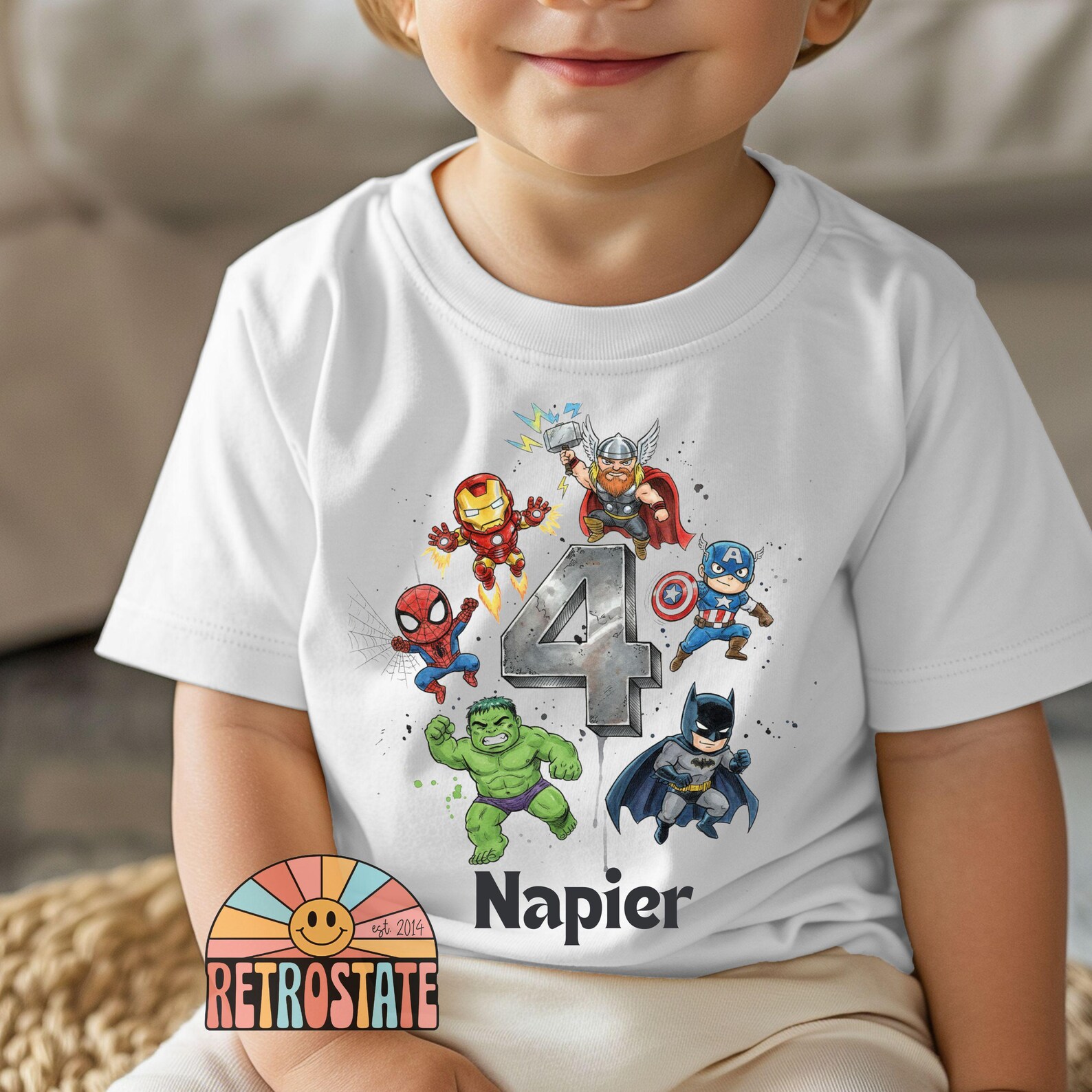 Superhero Age Any Age or Name Birthday Shirt – Personalized Kids Tee - Etsy