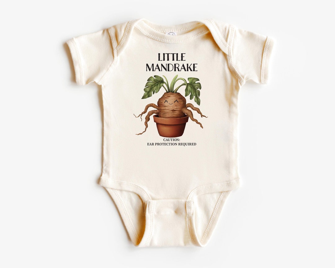 Caution Little Mandrake Baby Bodysuit, Wizard Baby Shower Gift, Unisex ...