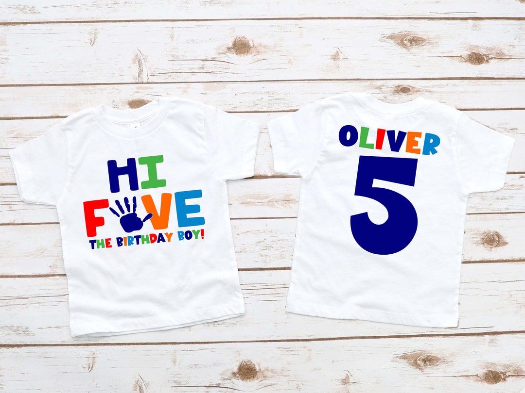 Birthday Boy Shirt, Boy Birthday Shirt Five Year Old Birthday Boy High ...