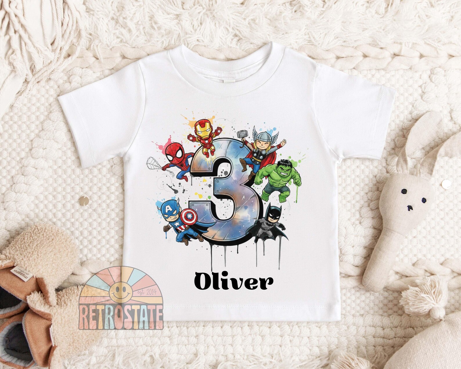 Superhero Age Any Age or Name Birthday Shirt – Personalized Kids Tee - Etsy