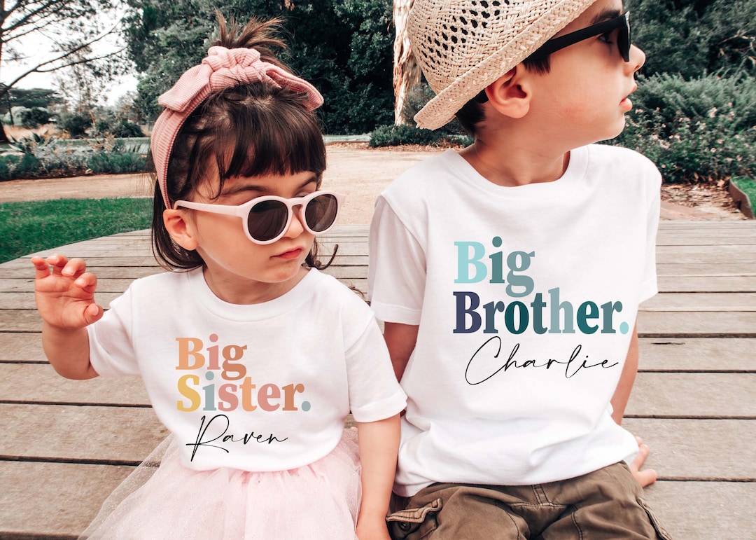 Big Brother Shirt, Little Brother Shirts , Siblings Kids Custom Tee ...