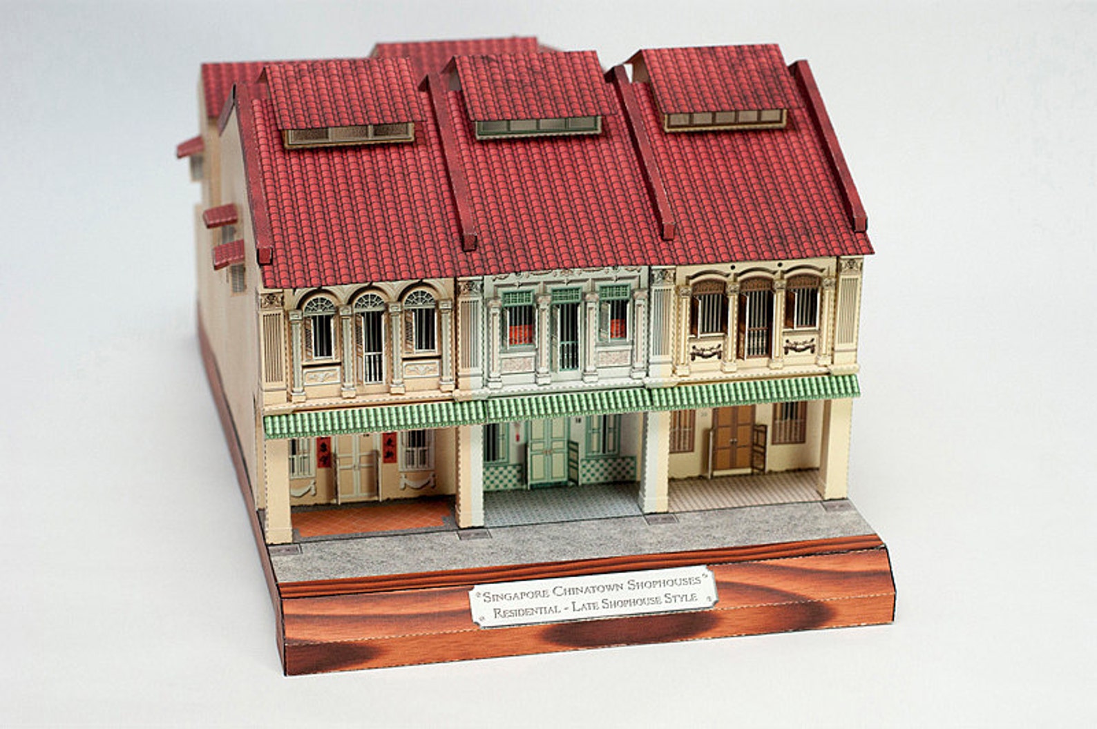 DIY 3D Paper Model Singapore Chinatown Shophouse Kit 1 - Etsy