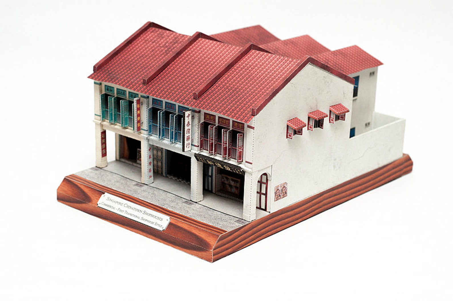 DIY 3D Paper Model Singapore Chinatown Shophouse Kit 2 - Etsy UK