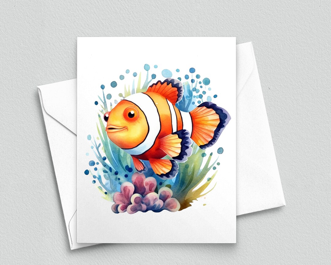 Oceanic Delight: Clown Fish Note Cards - A2 Blank Note Cards 284 - Etsy