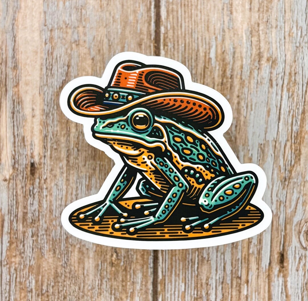 Cowboy Frog Sticker – Western Whimsy With a Ribbit of Charm ...