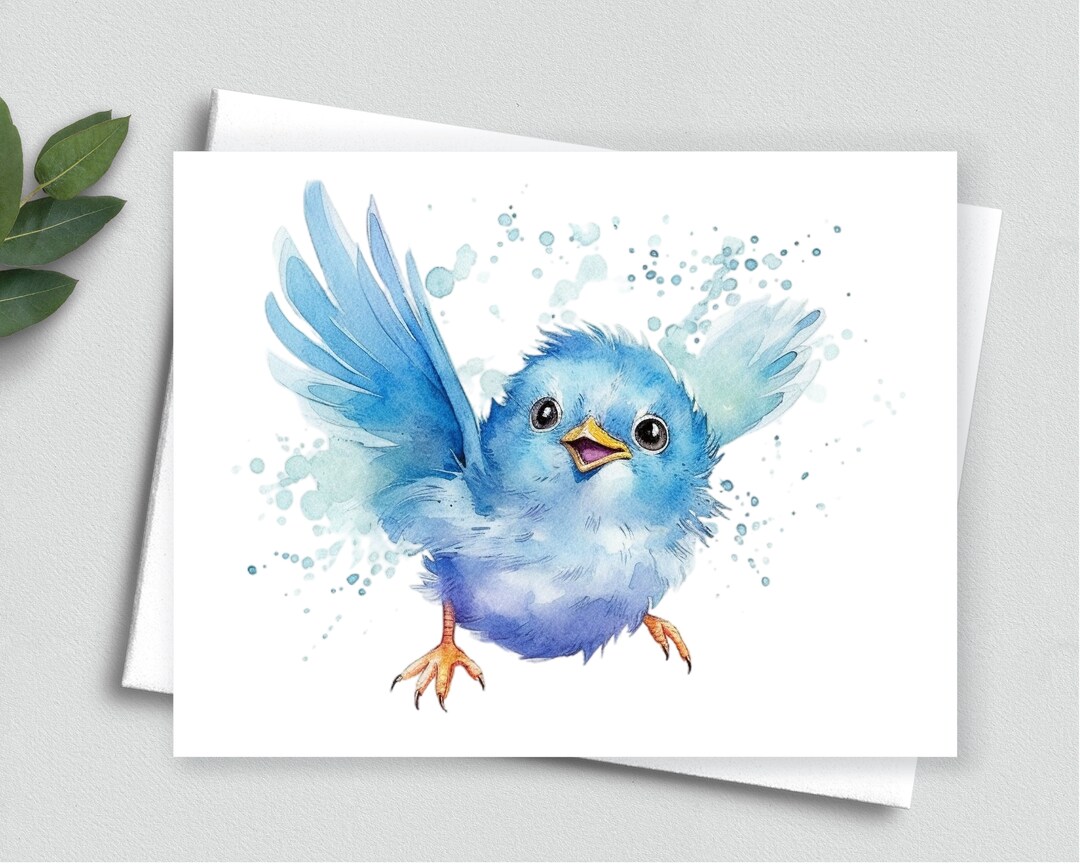 Graceful Flight : With Winged Wishes Blue Bird Note Cards - A2 Note ...