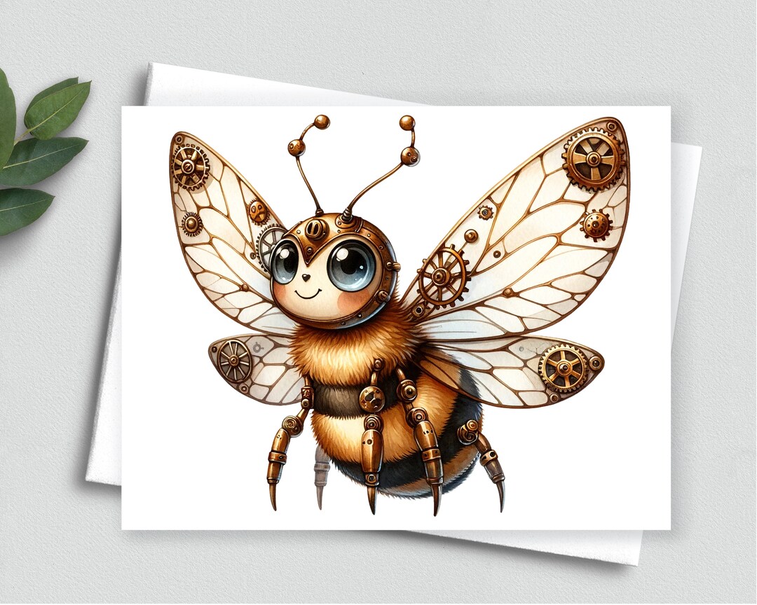 Steampunk Honey Bee : Fantasy Insect Note Cards - A2 Blank Note Cards ...