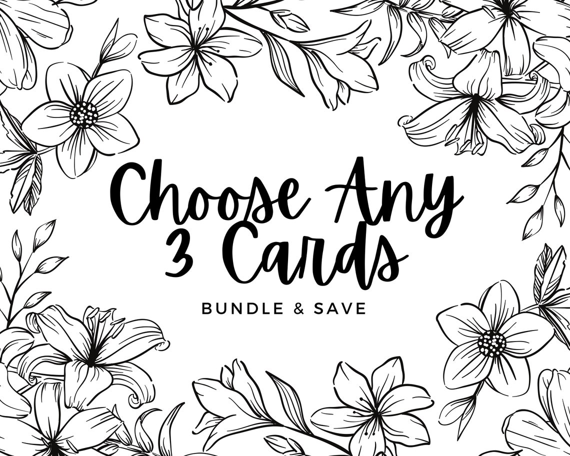 Choose Any 3 Note Cards From the Shop to Create Your Own Stationary Set ...