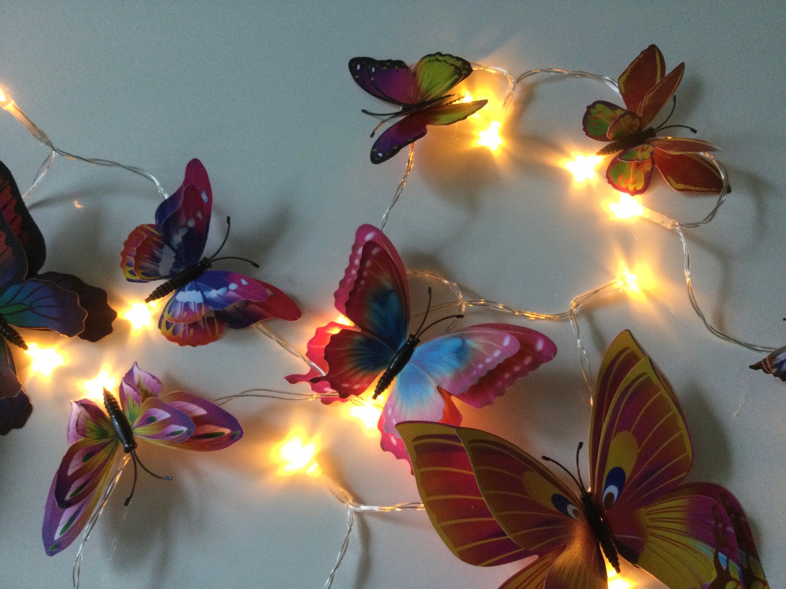 Happy Colored Butterfly Fairy Led Lights Butterfly Lights | Etsy