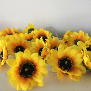 Sunflower Fairy Led Lights, Yellow Sunflower Lights String Garland ...