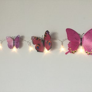 Purple and Pink Butterfly Fairy Led Lights, Butterfly Lights String ...