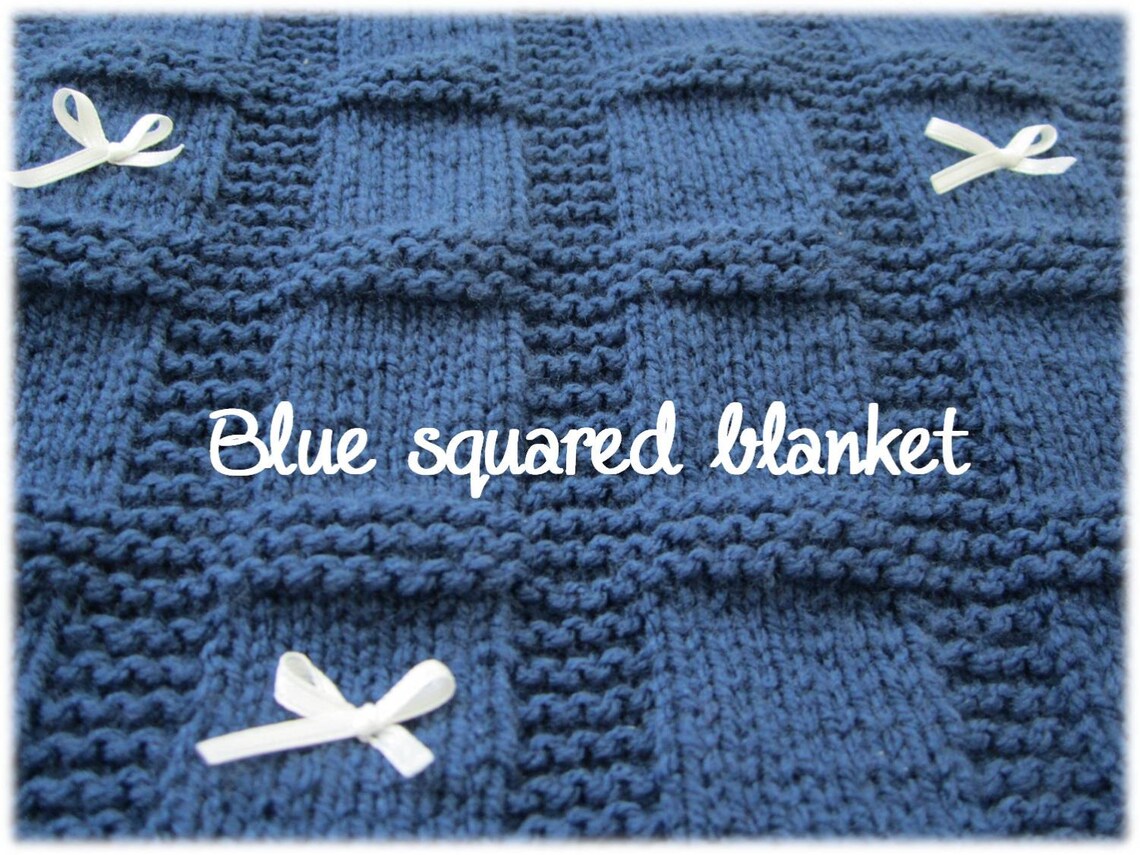 Square Block Baby Blanket Pattern PDF Square Knitting - Etsy