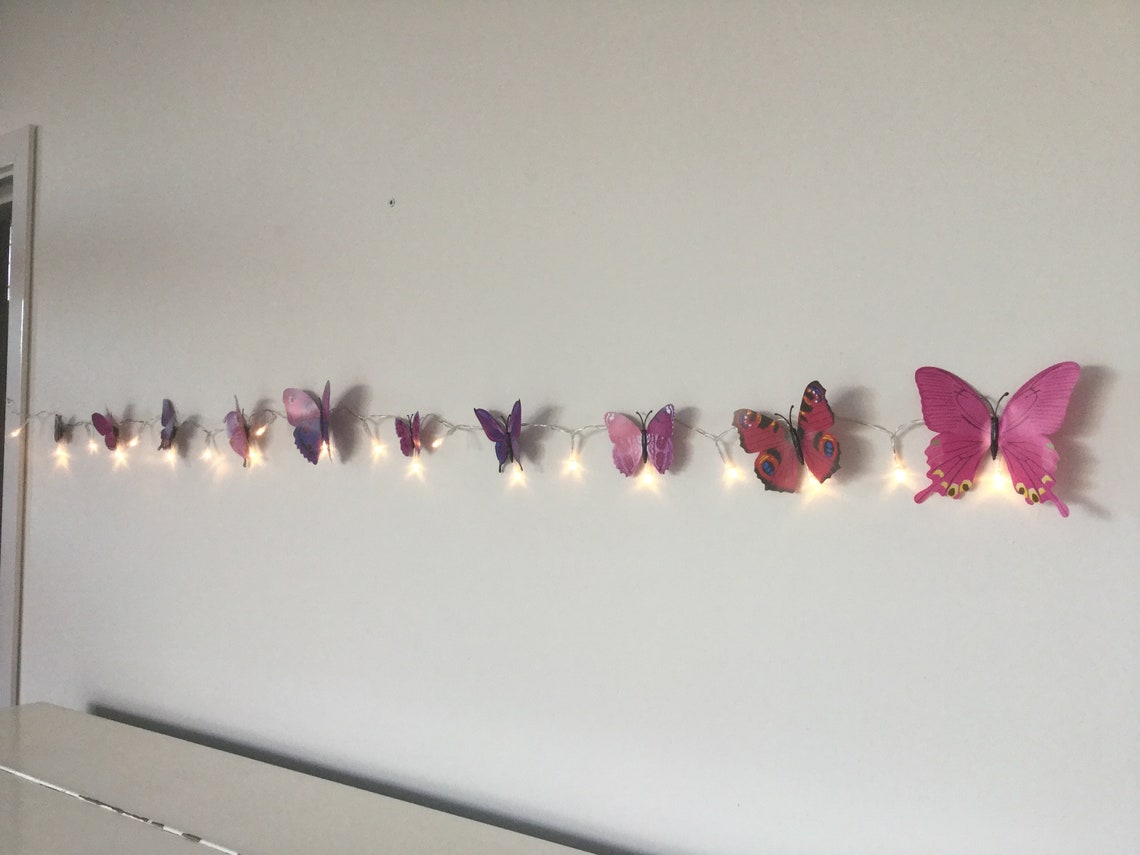 Purple and Pink Butterfly Fairy Led Lights Butterfly Lights - Etsy