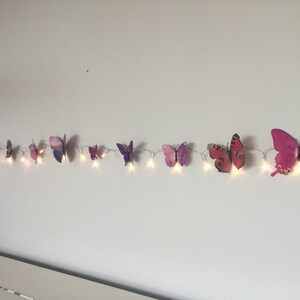 Purple and Pink Butterfly Fairy Led Lights, Butterfly Lights String ...