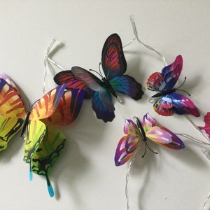 Happy Colored Butterfly Fairy Led Lights, Butterfly Lights String ...