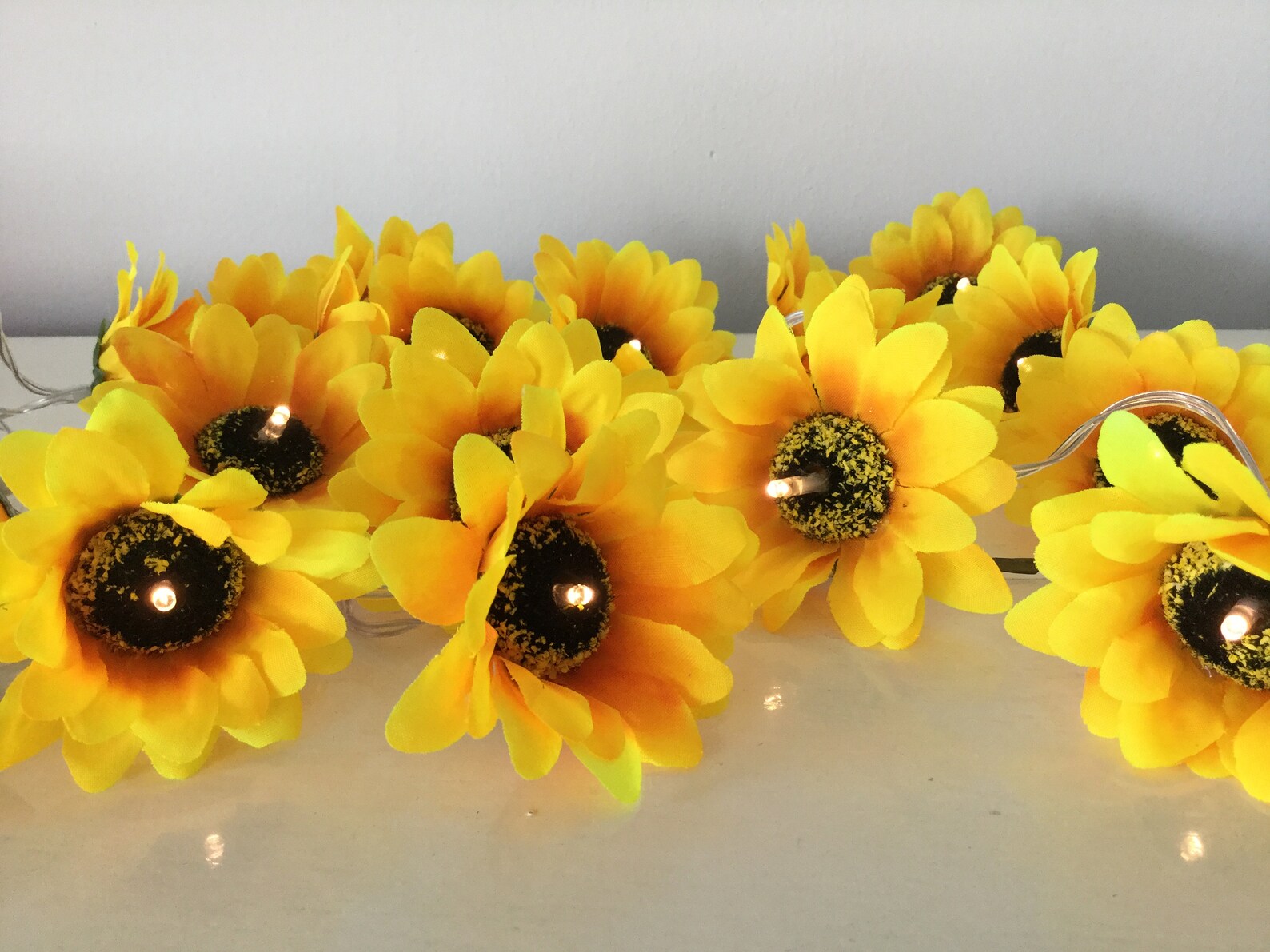 Sunflower Fairy Led Lights Yellow Sunflower Lights String | Etsy
