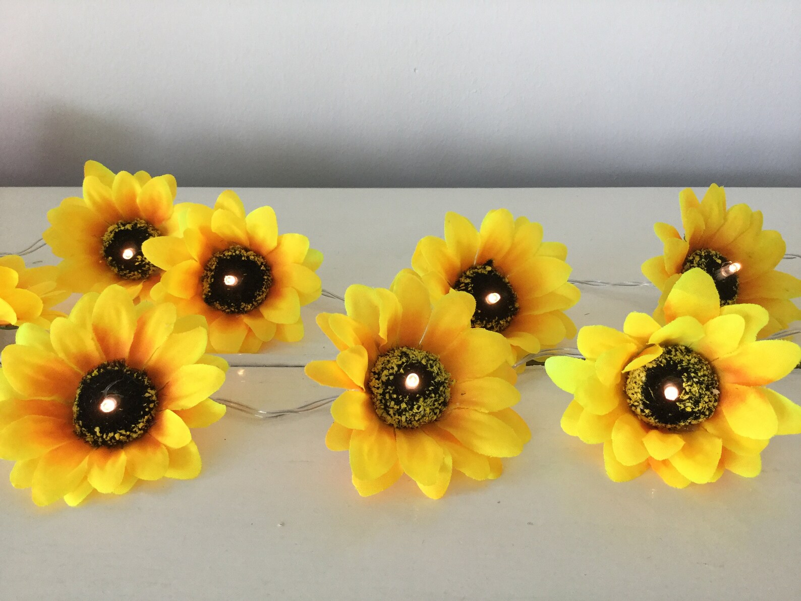 Sunflower Fairy Led Lights Yellow Sunflower Lights String | Etsy